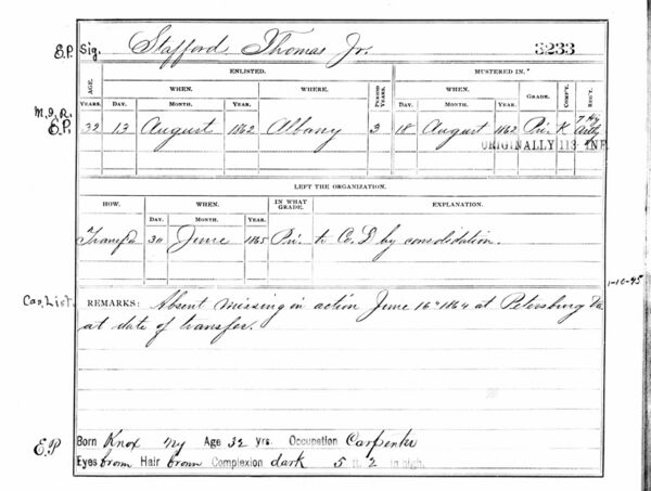 Stafford, Thomas Jr. - Helderberg Hilltowns of Albany County, NY